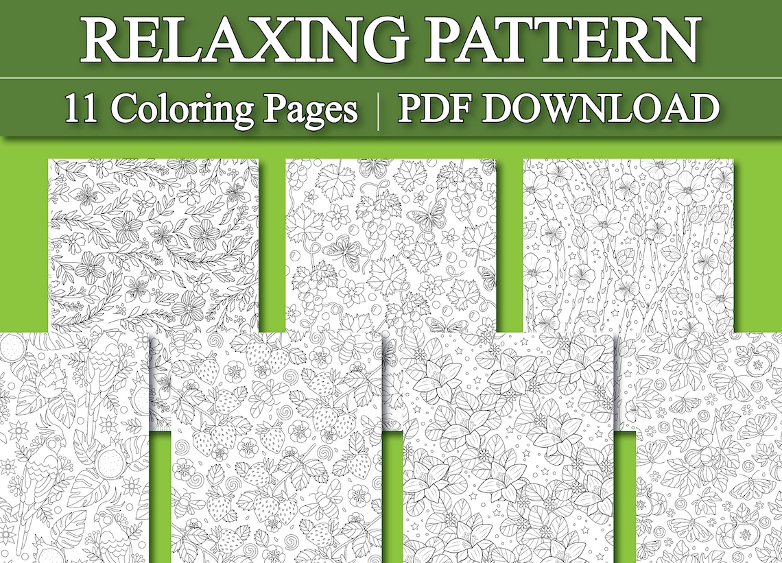 Relaxing Coloring Pages Theraphy Coloring Pages Relaxing - Etsy