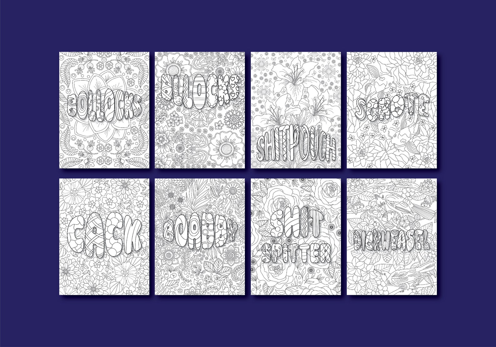 Adult Coloring Book: Swear Words Coloring Pages | Curse Words Coloring ...