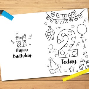 Instant Download Two Today Birthday Card, Printable Happy Birthday ...