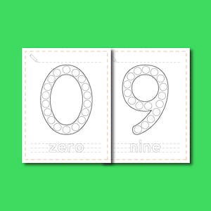Dot Marker Number Coloring Pages | Do-a-dot Numbers Printable Worksheet ...