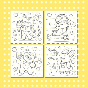 Cozy Days Coloring Pages | Super Cute Coloring Pages | 8 Coloring Pages ...