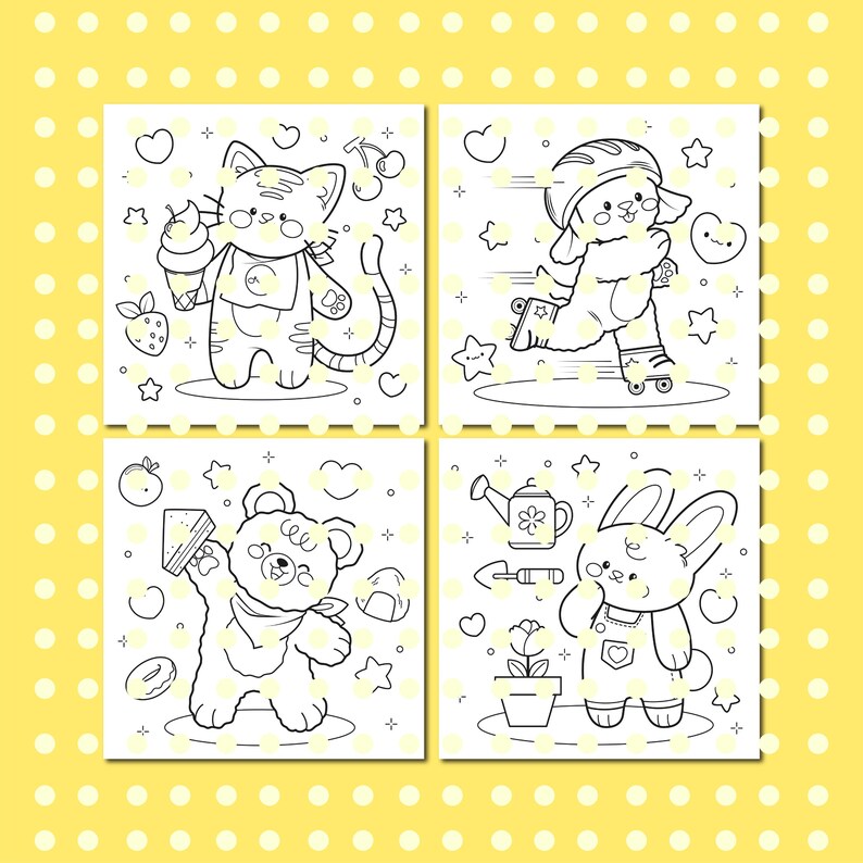 Cozy Days Coloring Pages | Super Cute Coloring Pages | 8 Coloring Pages ...