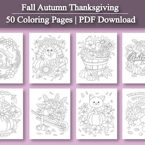 Adult Coloring Book: Autumn/thanksgiving/fall Coloring Pages for Adults ...