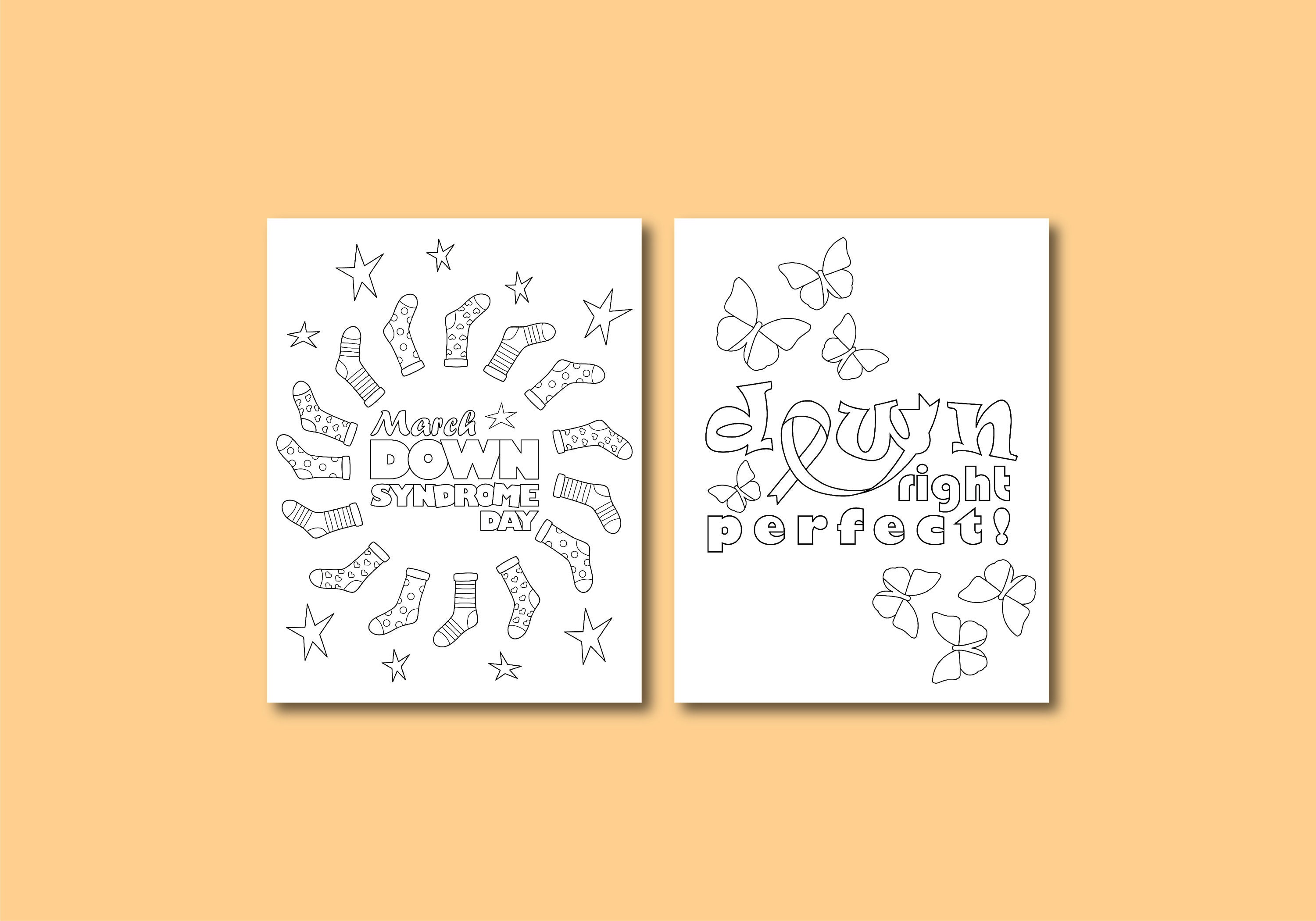 Página para colorear de concienciación sobre el síndrome de Down ...