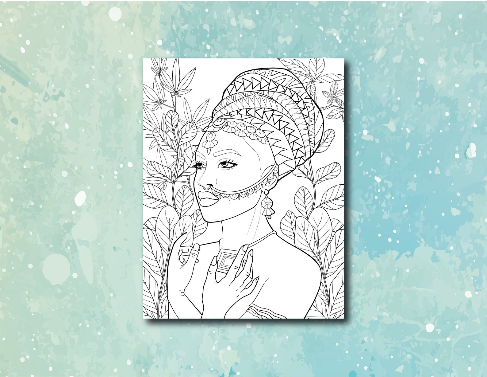 African Girl Coloring Pages Black Woman Coloring Page printable JPG ...