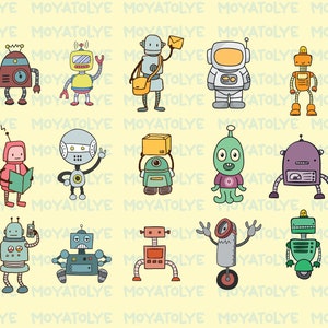 Cute Robot Clipart, Cute Robot PNG, Robots EPS, Robot Vector, Robots ...