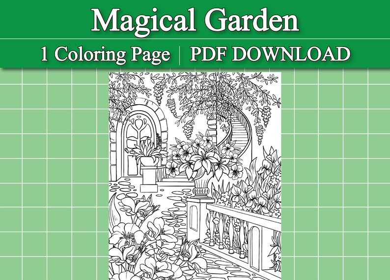 Modern Garden Coloring Pages Anxiety Relief Coloring Pages printable ...