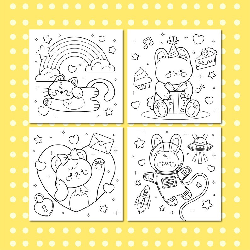 Cozy Days Coloring Pages | Super Cute Coloring Pages | 8 Coloring Pages ...