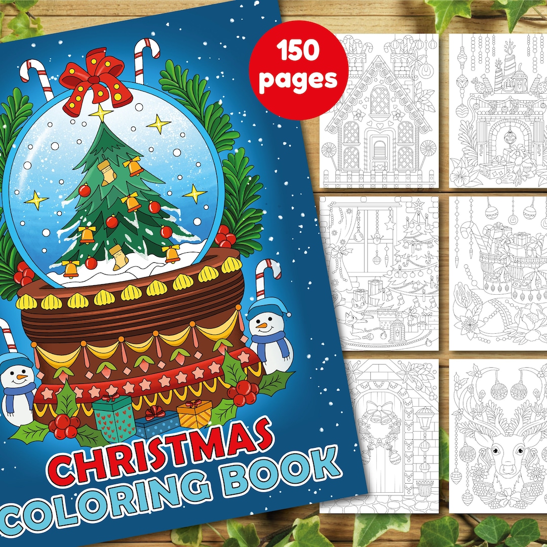 Christmas Coloring Page Bundle | Magical Christmas Adult Coloring Pages ...