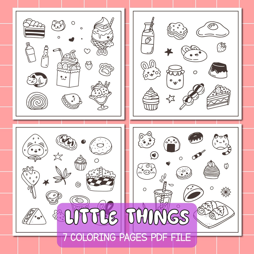 Little Things Coloring Pages | Cute Tiny Things Coloring Pages | Cozy ...