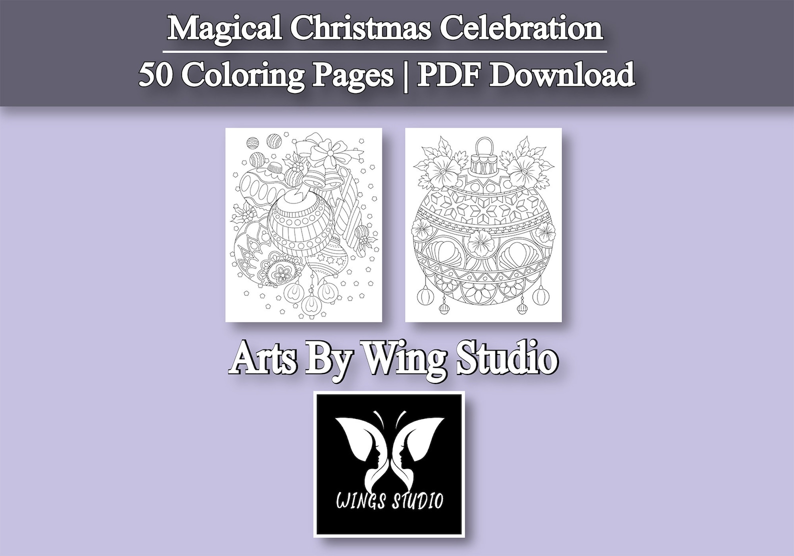 Adult Coloring Book: Magical Christmas Adult Coloring Pages - Etsy