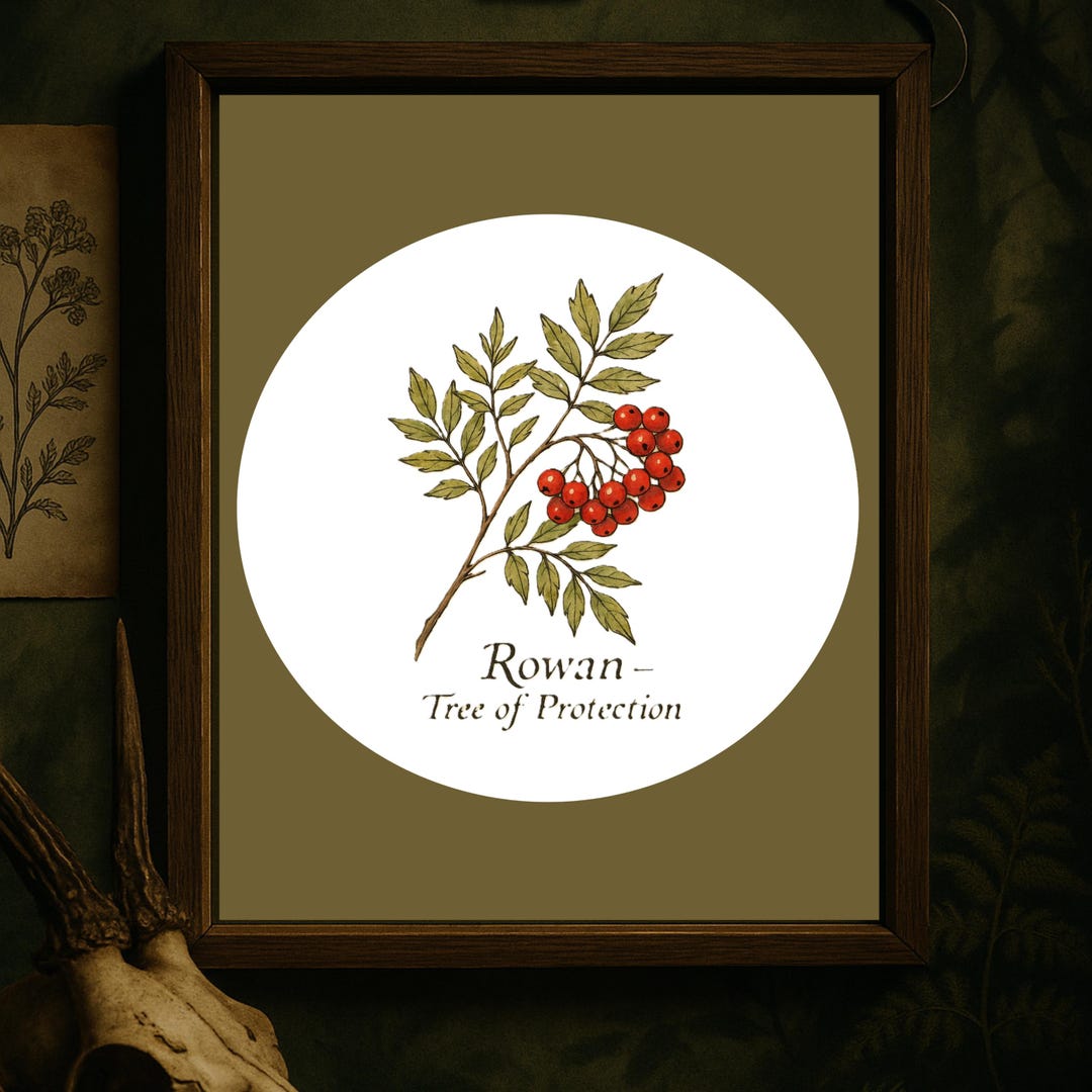 Rowan Tree Botanical Print: Celtic Folklore Illustration (digital ...