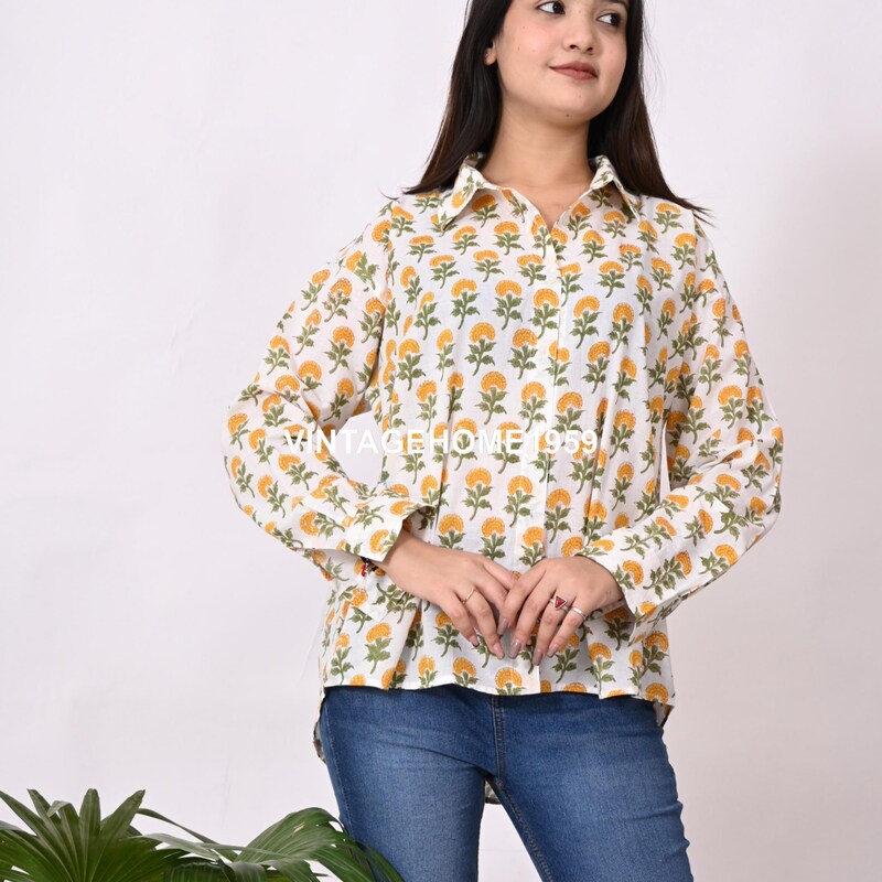 Block Printed Shirt - Etsy