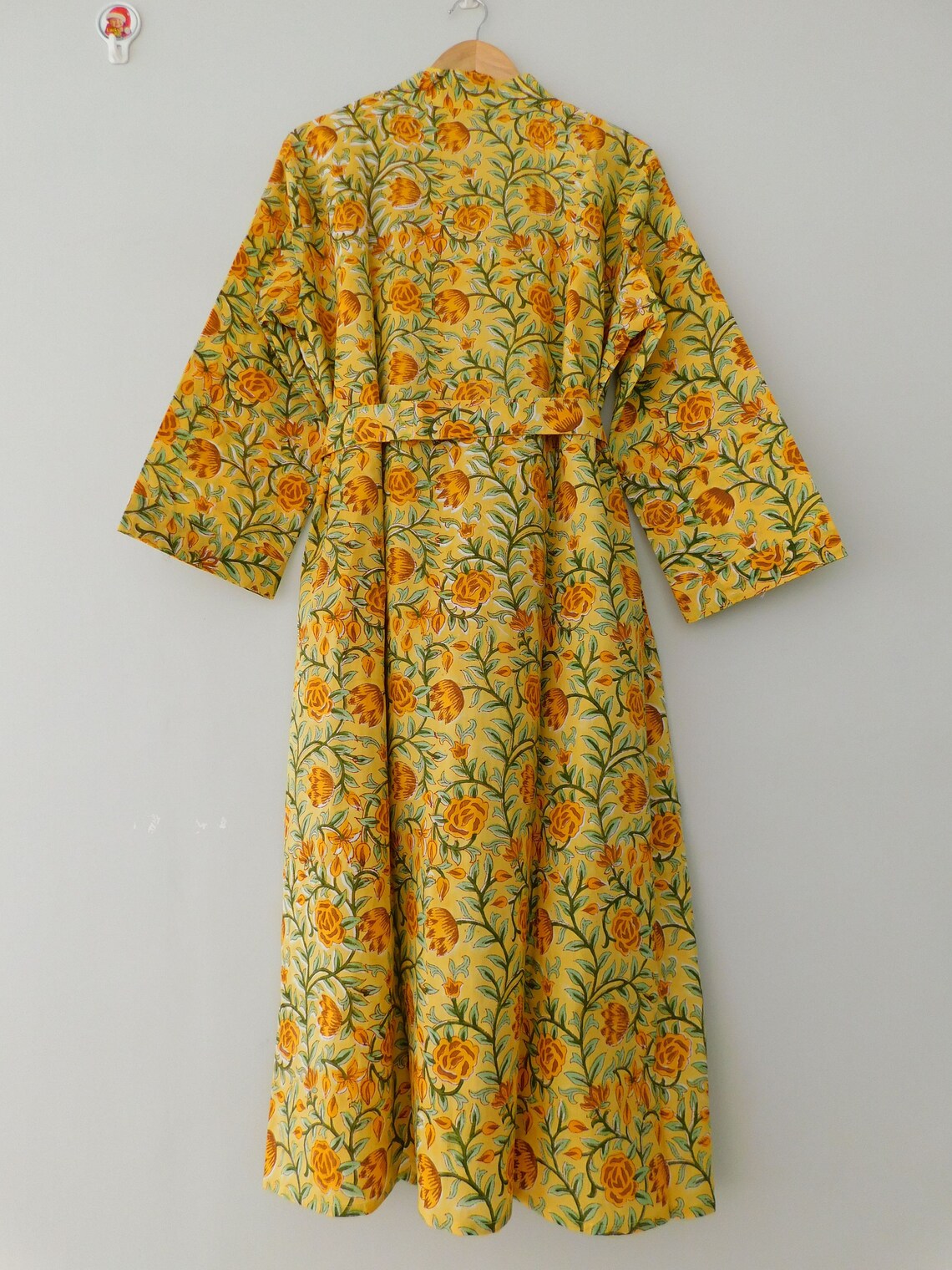 Cotton Hand Block Printed Floral Women Kimono Bridesmaid Robe - Etsy