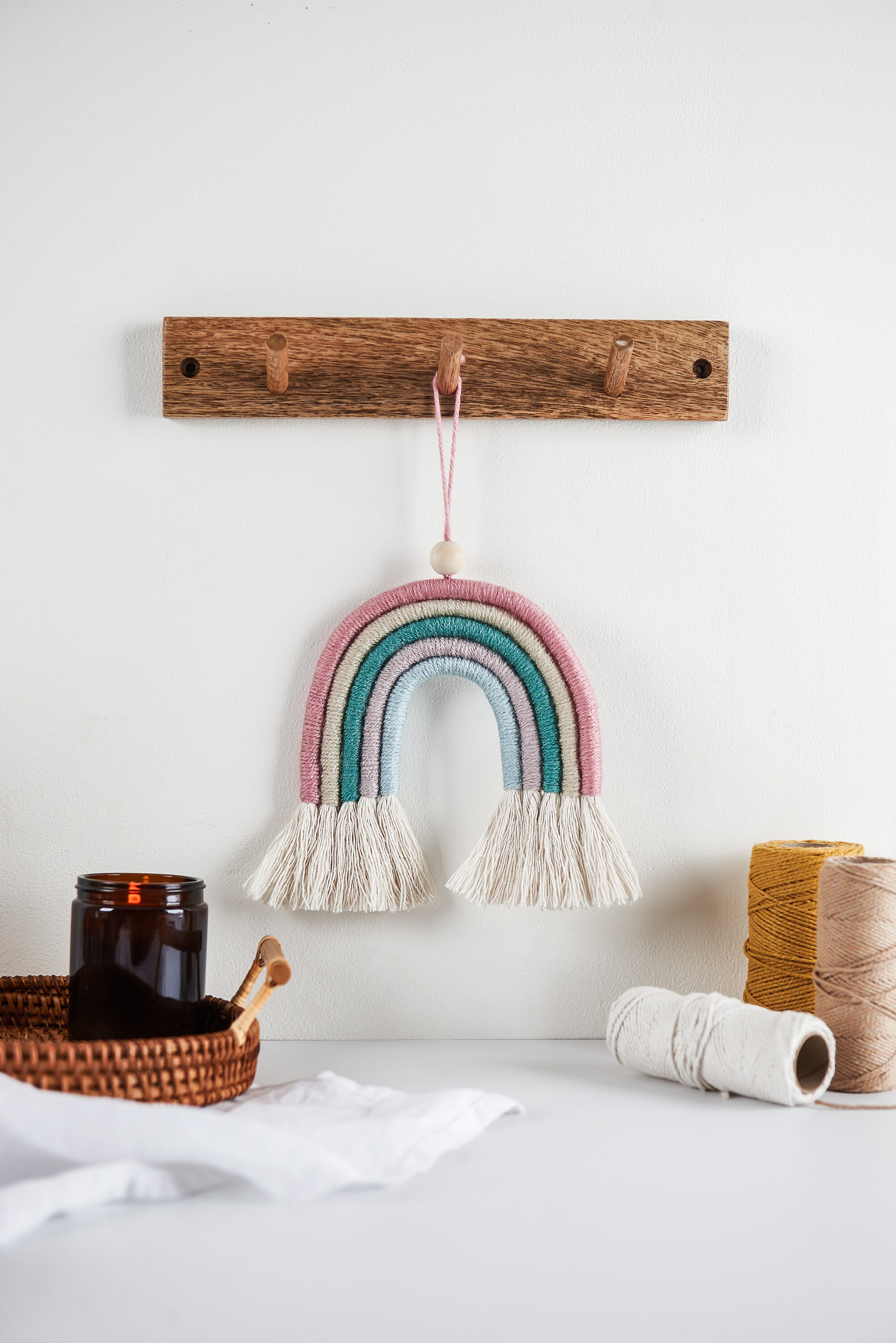 Make Your Own Macrame Rainbow Craft Kit Misty Rainbow - Etsy