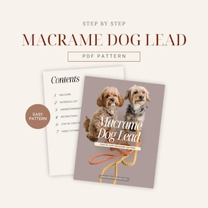 Macrame Dog Lead PDF Pattern – DIY Dog Leash Tutorial | Digital PDF ...