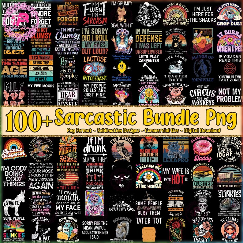 Sarcastic Png Bundle, Sarcasm Png, Sarcastic Design Png, Funny Png ...