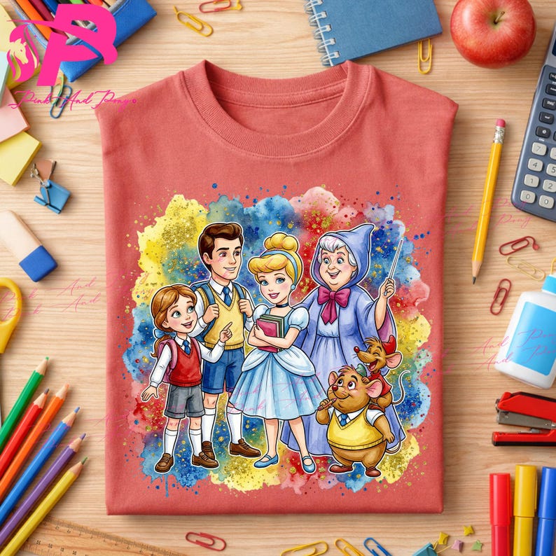 Disney Princess and Friends School Theme PNG, Back to School Shirt ...