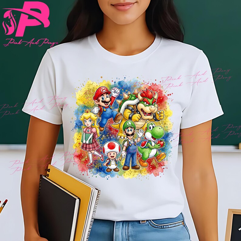 Funny Game and Friends School Theme PNG, Cartoon Character Shirt Design ...