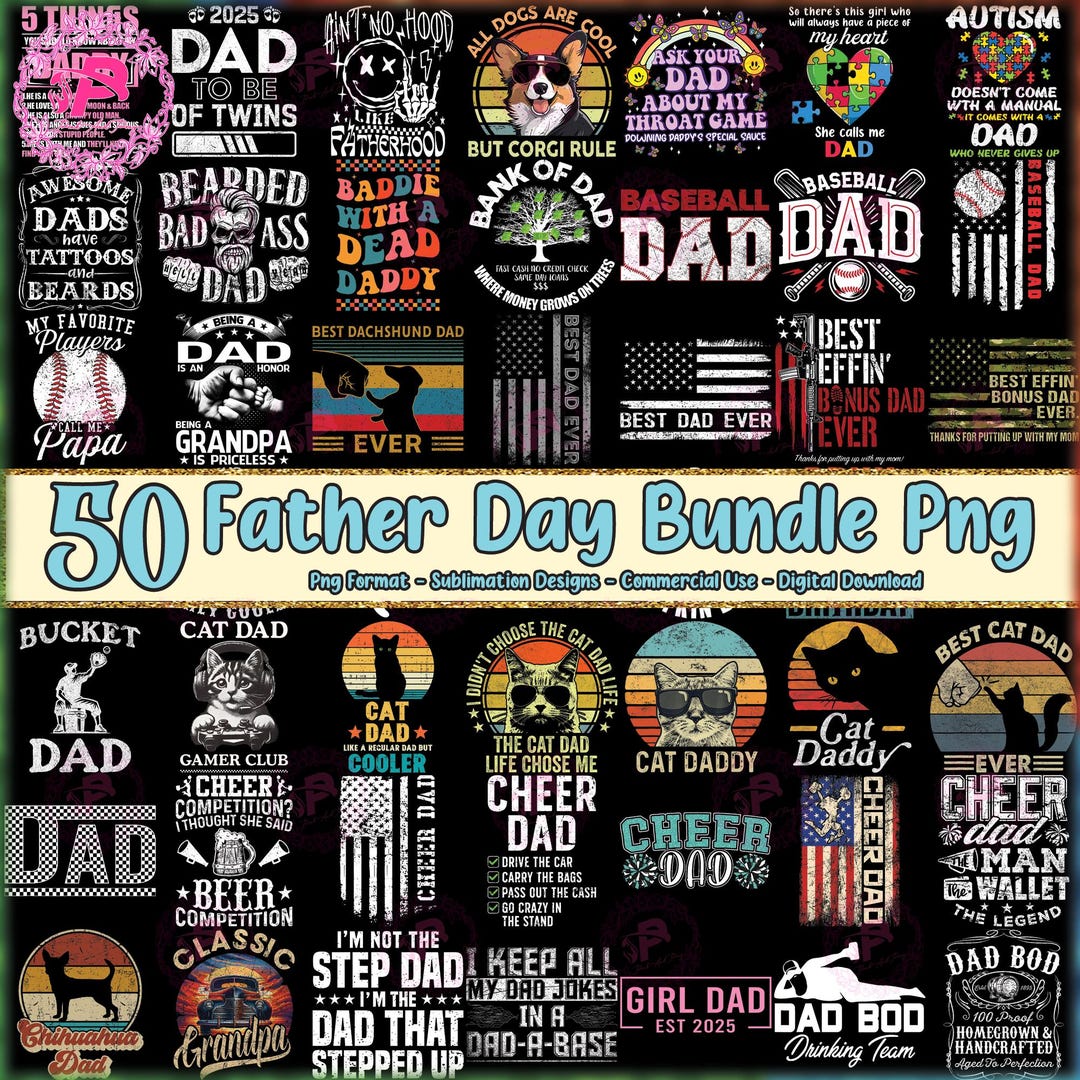 Father's Day PNG Bundle, Dad Png, Sport Dad Png, Funny Dad Quotes Png ...