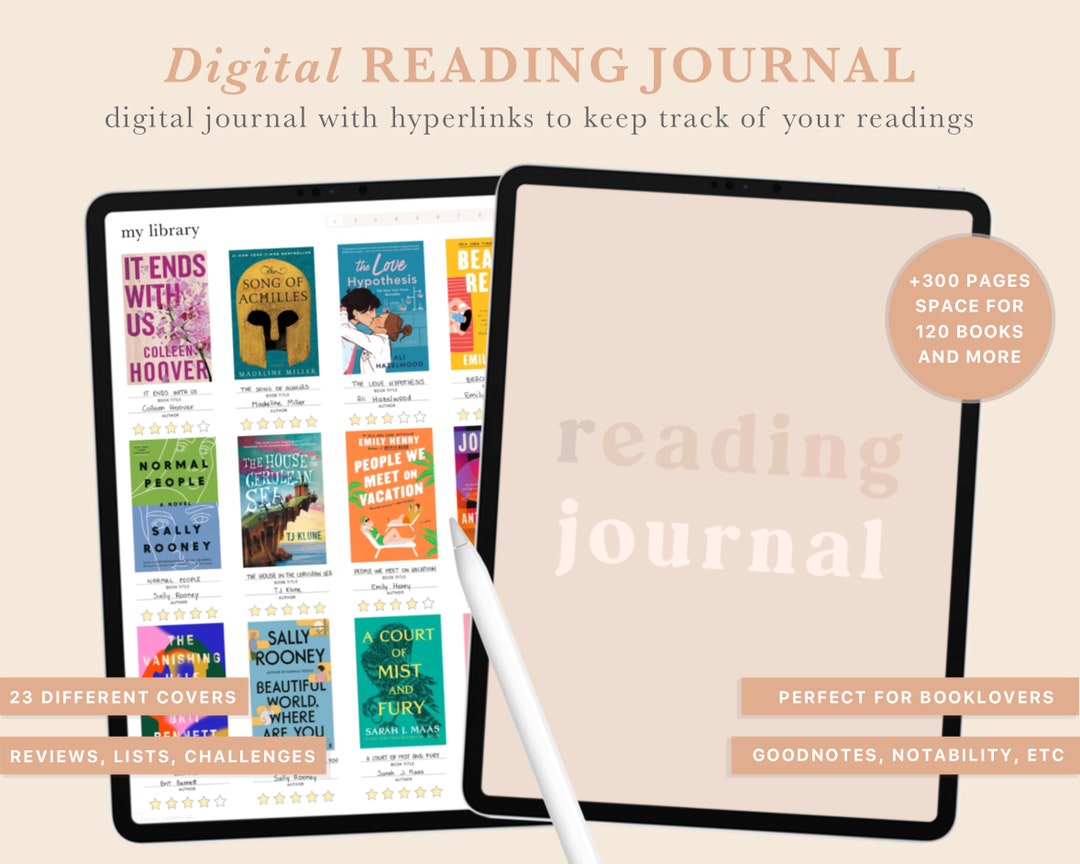 Digital Reading Journal | Digital Reading Planner | Digital Goodnotes ...