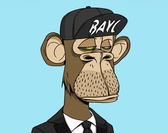 Digital Art & Collectibles 1 Bored Ape Yacht Club #3432 BAYC nft monkey ...