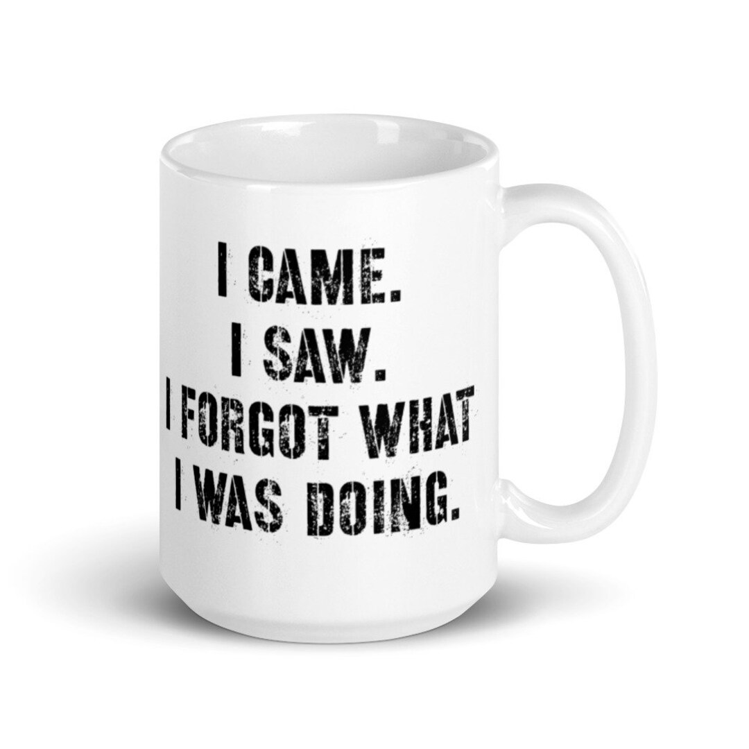 I Came I Saw I Forgot What I Was Doing Mug | Bad Memory Mug | Funny Mug ...