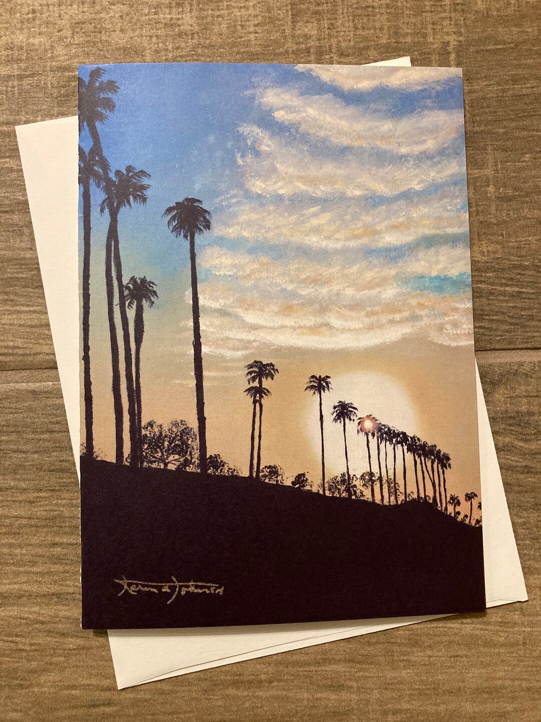 5x7 Art to Frame/blank Note Card With Envelope, Print of Original palm ...