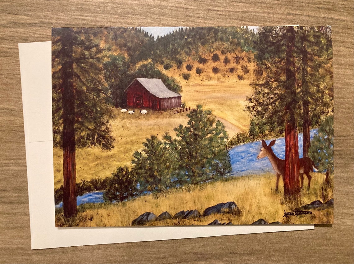 Greeting Cards Country Collection Set of 6 Prints of | Etsy