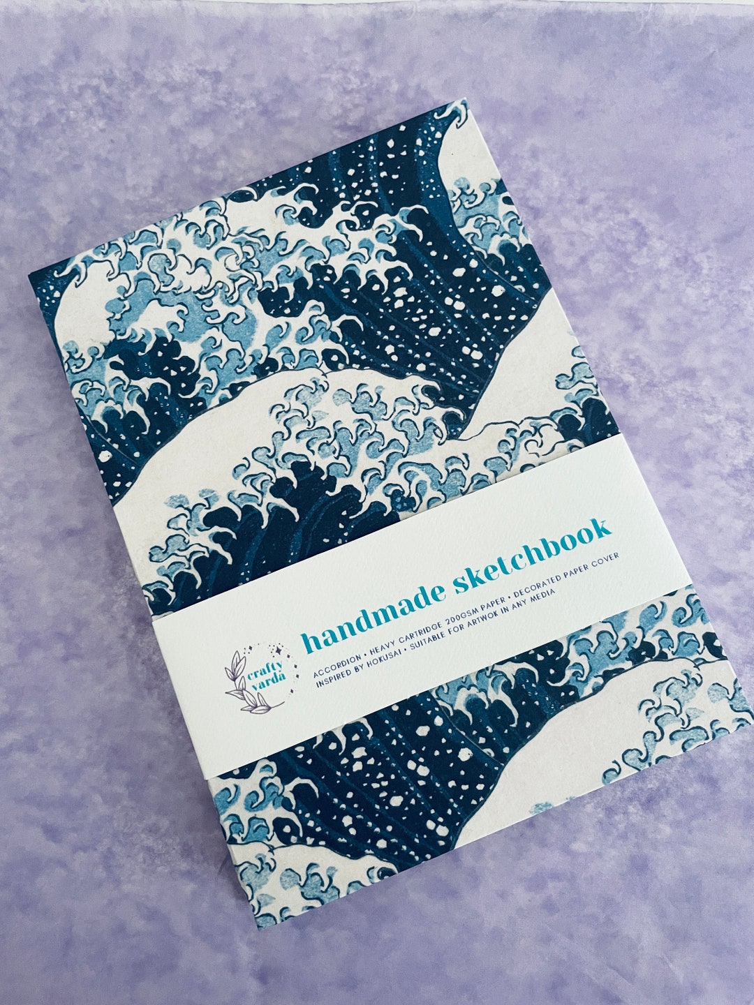 Accordion Book Hokusai Wave Handmade Sketchbook Gift Idea for Artists ...