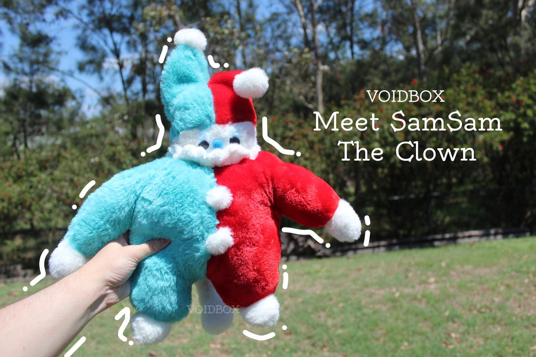 Meet Samsam the Split Coloured Clown Handmade Clowncore Plushy - Etsy