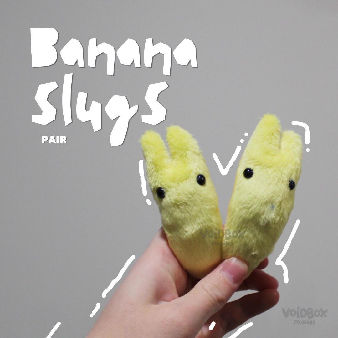 ADD ON ONLY Banana Slug Pair Handmade Plush Slug - Etsy