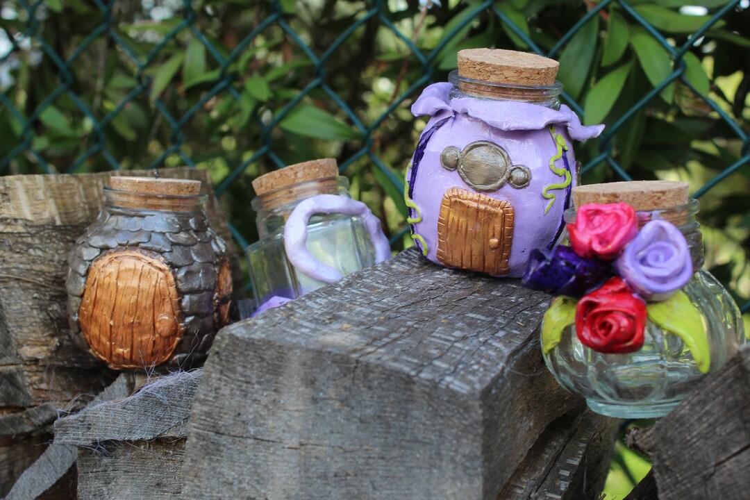 DND Potion Cork Jars Themed Fae Jars Druid Witch Wizard - Etsy