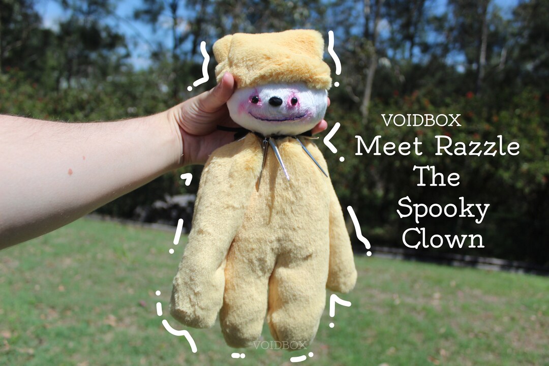 Meet Razzle the Spooky Clown Plush Handmade Clowncore Plushy - Etsy
