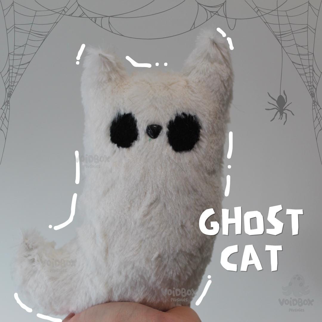 Ghost Cat Plush! - Halloween Drop 2024 - Etsy