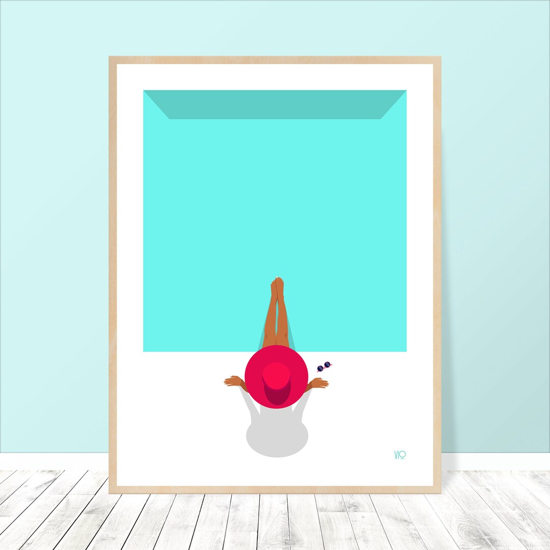 Miss Sunbathing Poster Lifestyle Poster Summer Poster Poster Swimming ...