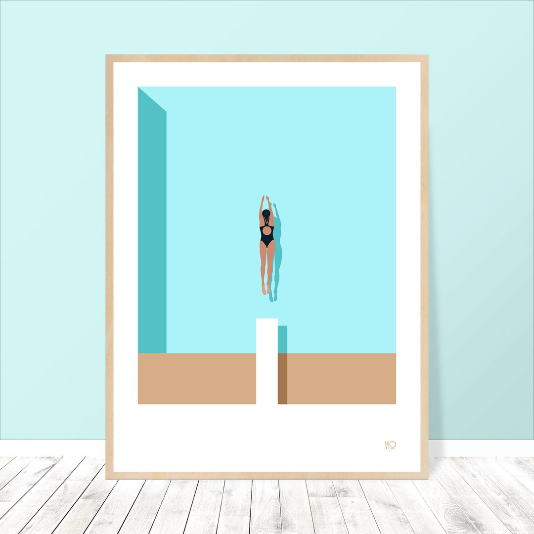 Swimmer Poster Lifestyle Poster Swimming Poster Poster - Etsy
