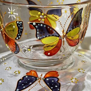 Handpainted Daisy & Butterflies Teacup Set - Colorful Custom Gift for ...