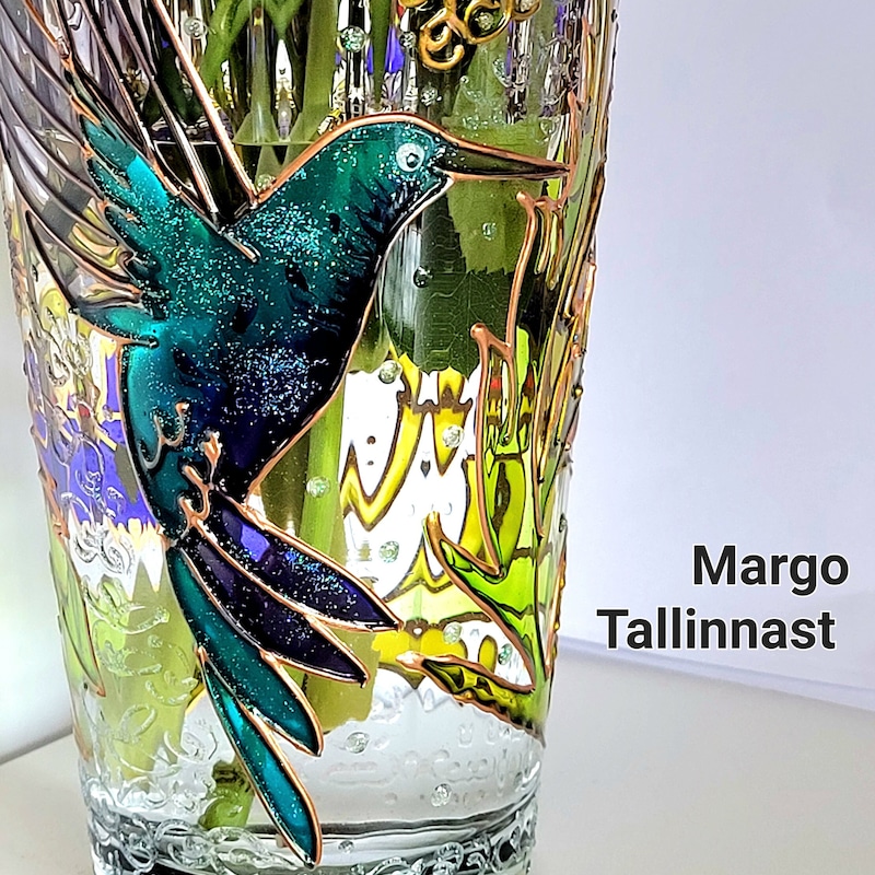 Hand Painted Glass - Etsy