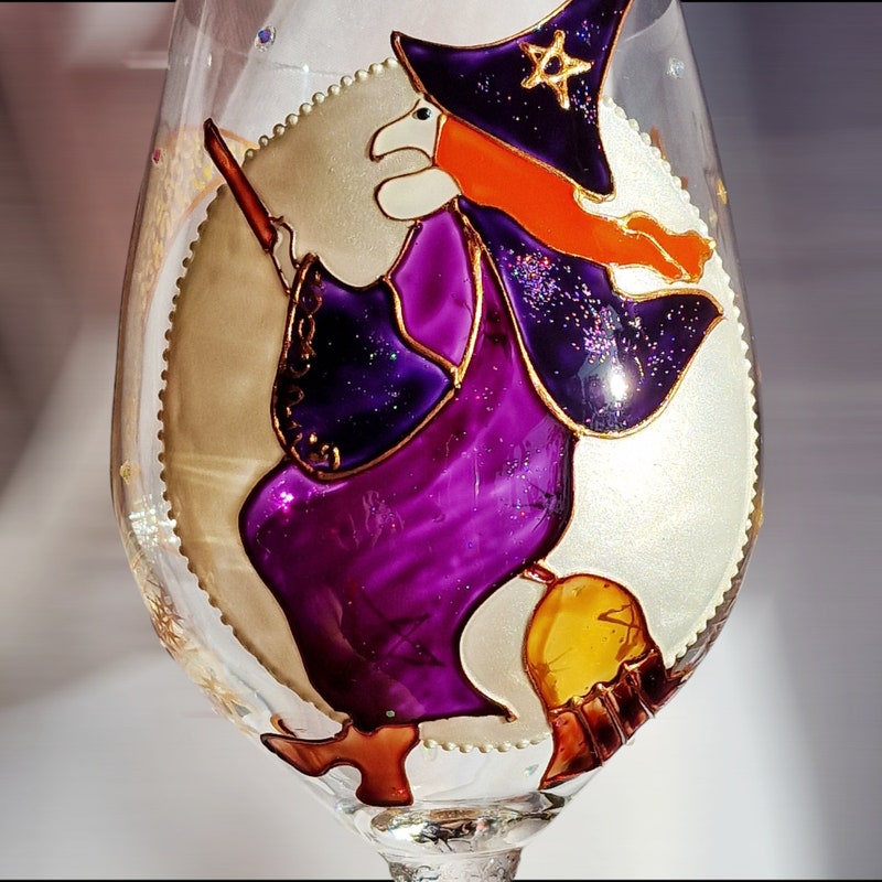 Halloween Wine Glass - Etsy