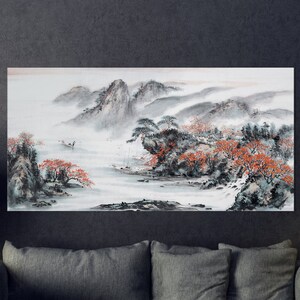 Traditional Landscape Chinese Canvas Print Wall Art Ready to Hang Asian ...