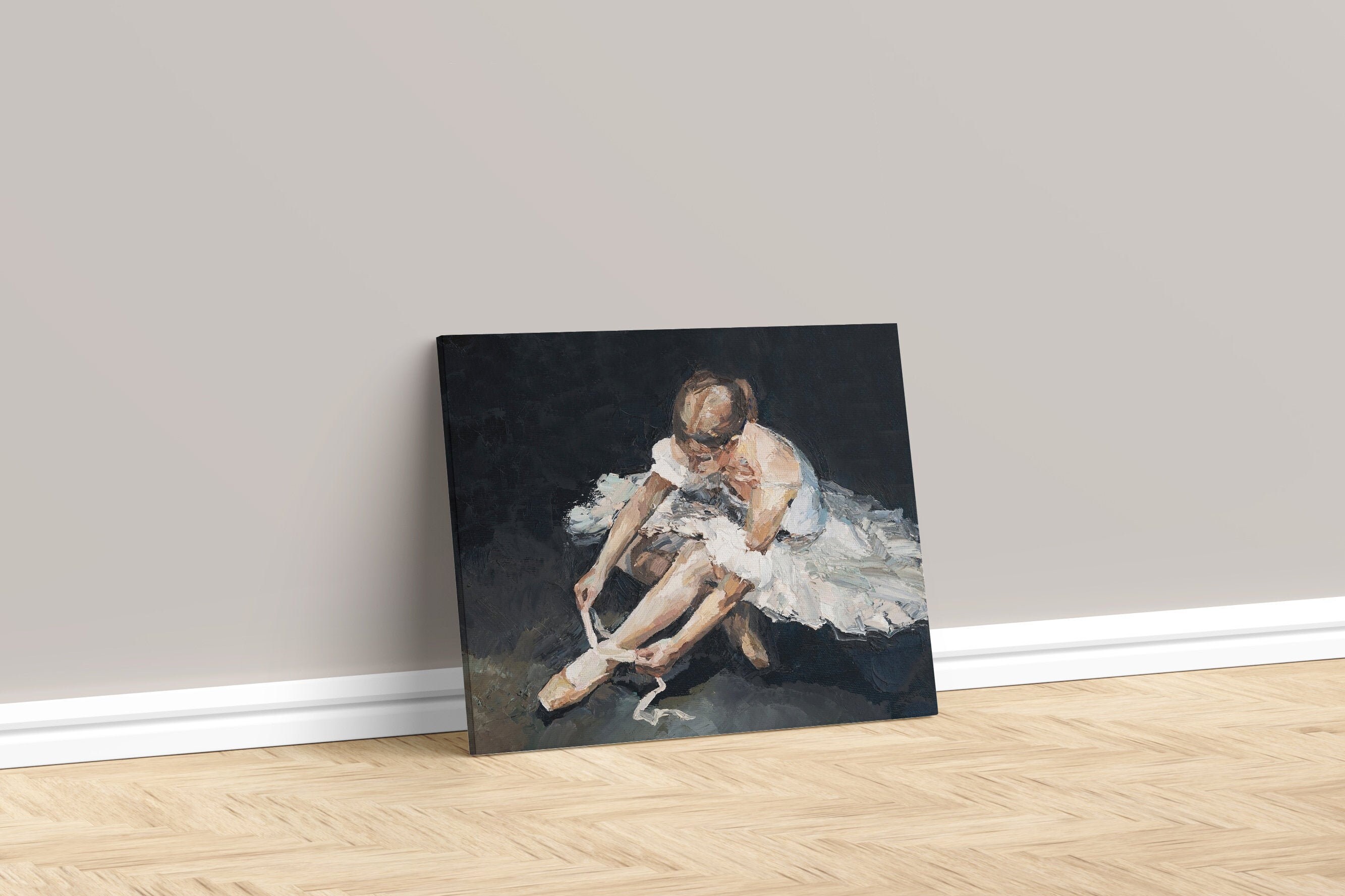 Ballerina Canvas Print Wall Art Ballet Dancer Gift Living Room - Etsy