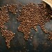 Coffee World Map Canvas Print Kitchen Wall Art Map Wall Art Canvas Map ...