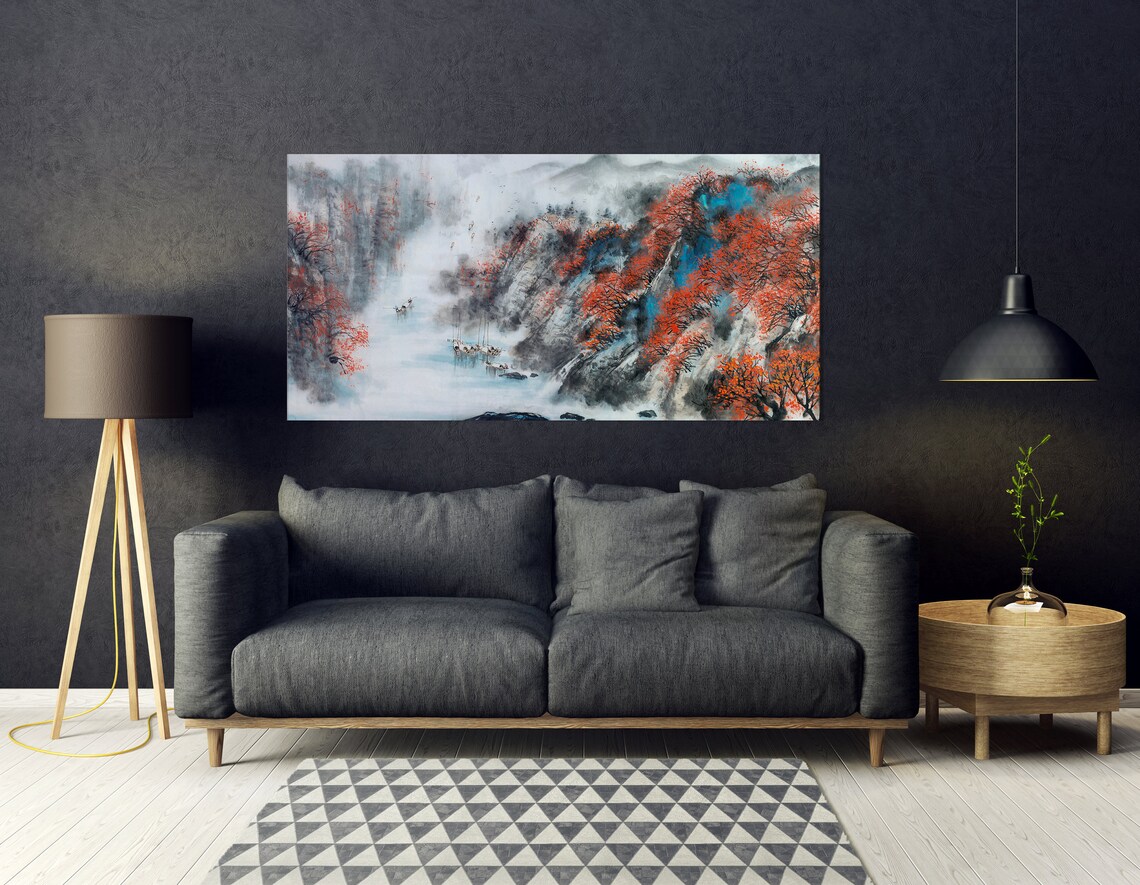 Traditional Chinese Canvas Print Wall Art Nature Artwrork - Etsy