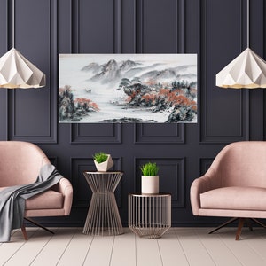 Traditional Landscape Chinese Canvas Print Wall Art Ready to Hang Asian ...