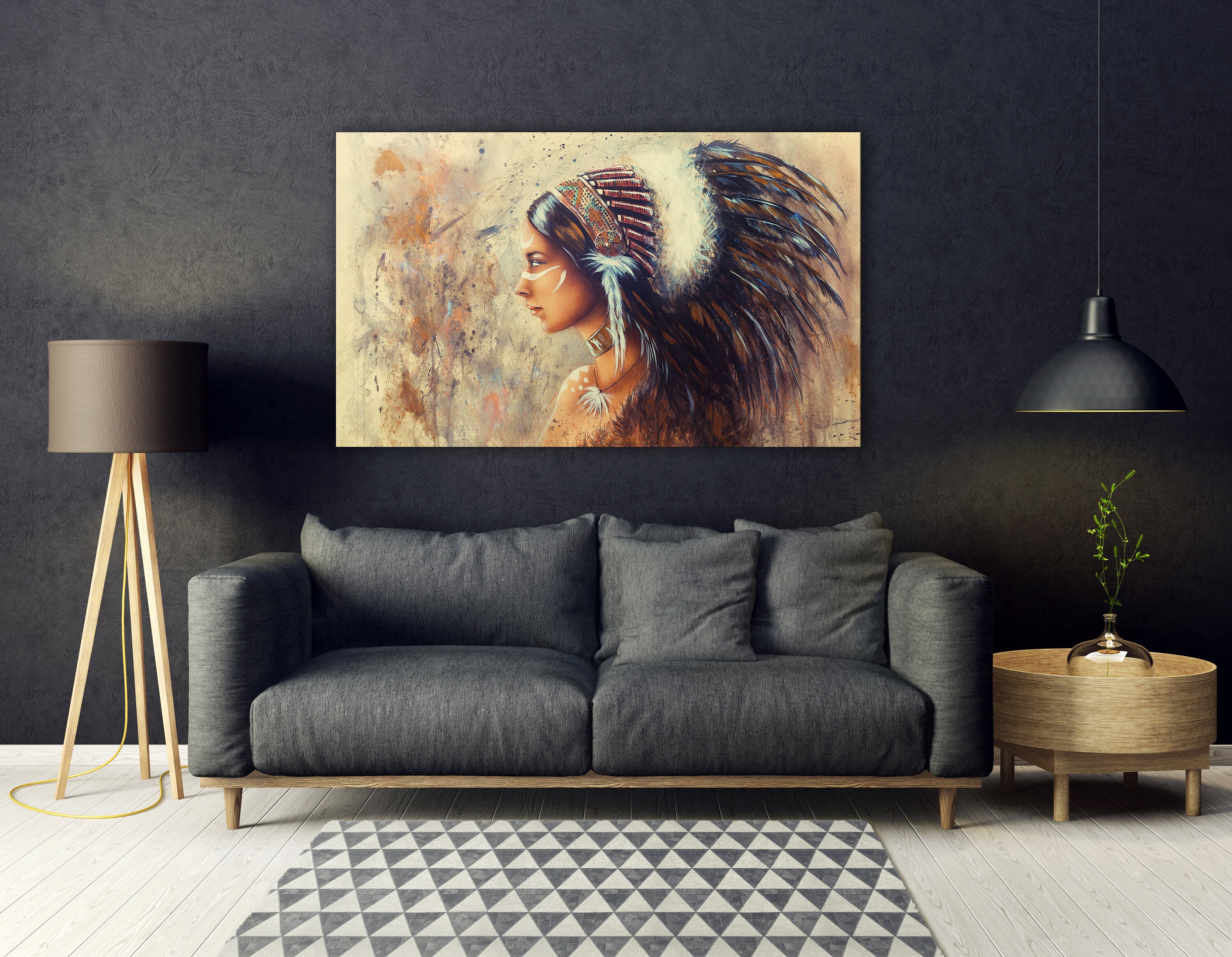 Native American Canvas Print Wall Art Cultural Home Decor | Etsy