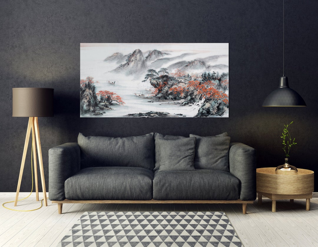 Traditional Landscape Chinese Canvas Print Wall Art Ready to Hang Asian ...