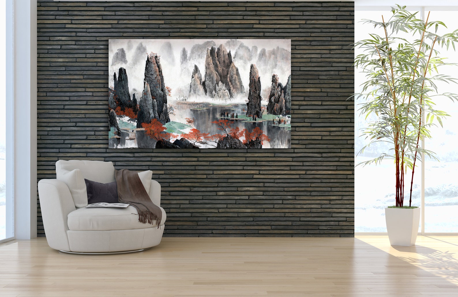 Chinese Landscape Canvas Print Ready to Hang Traditional Asian - Etsy