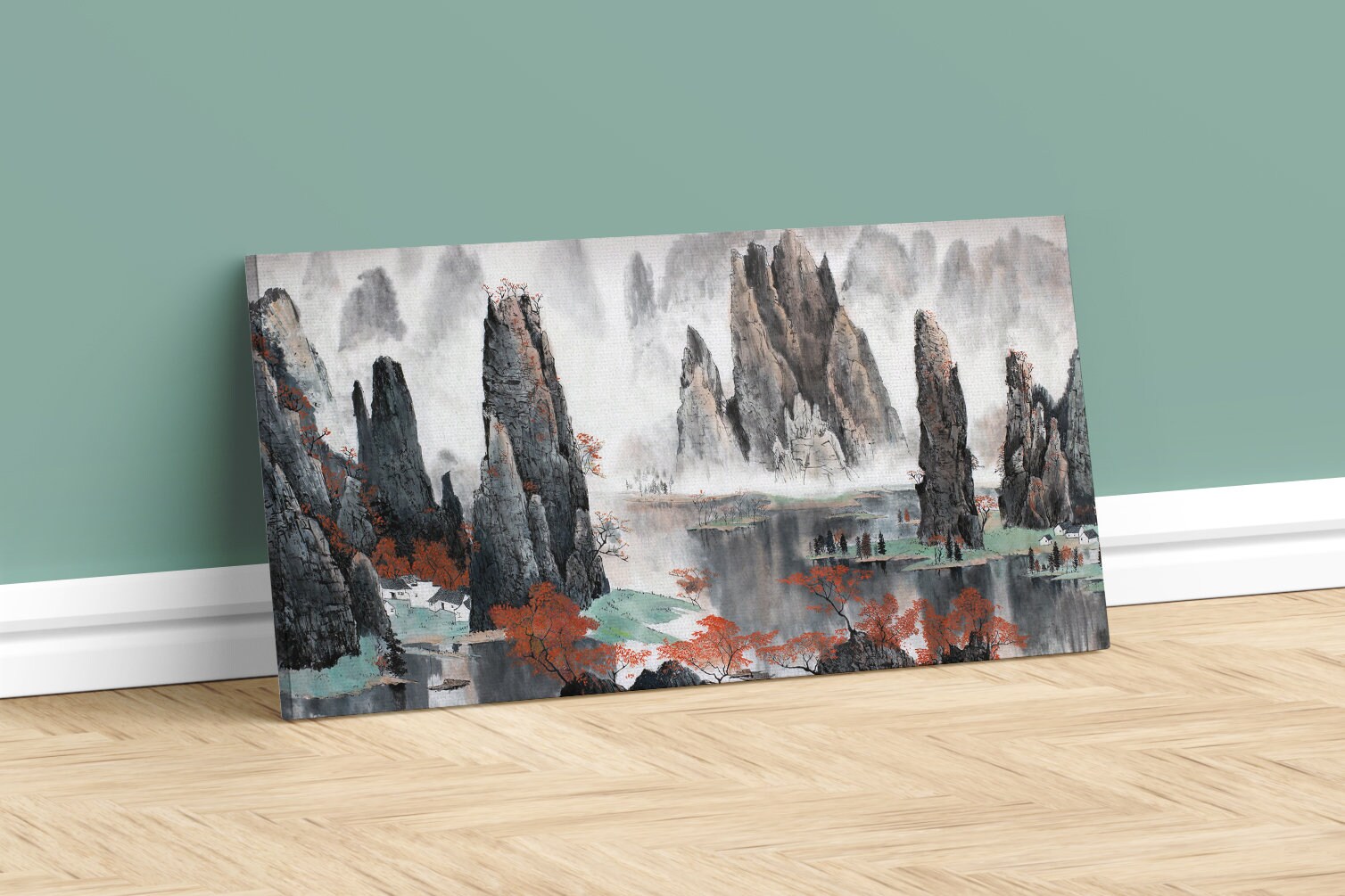 Chinese Landscape Canvas Print Ready to Hang Traditional Asian - Etsy