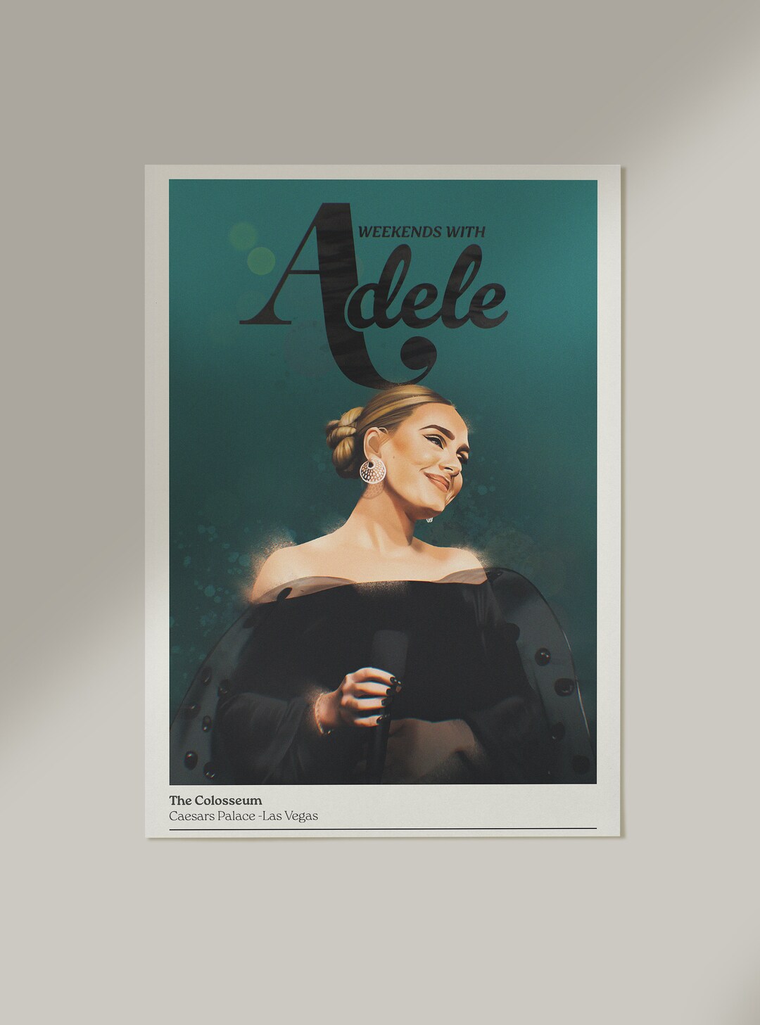 Adele, Weekends With Adele, Las Vegas Hand Drawn, A3 Digital Print ...